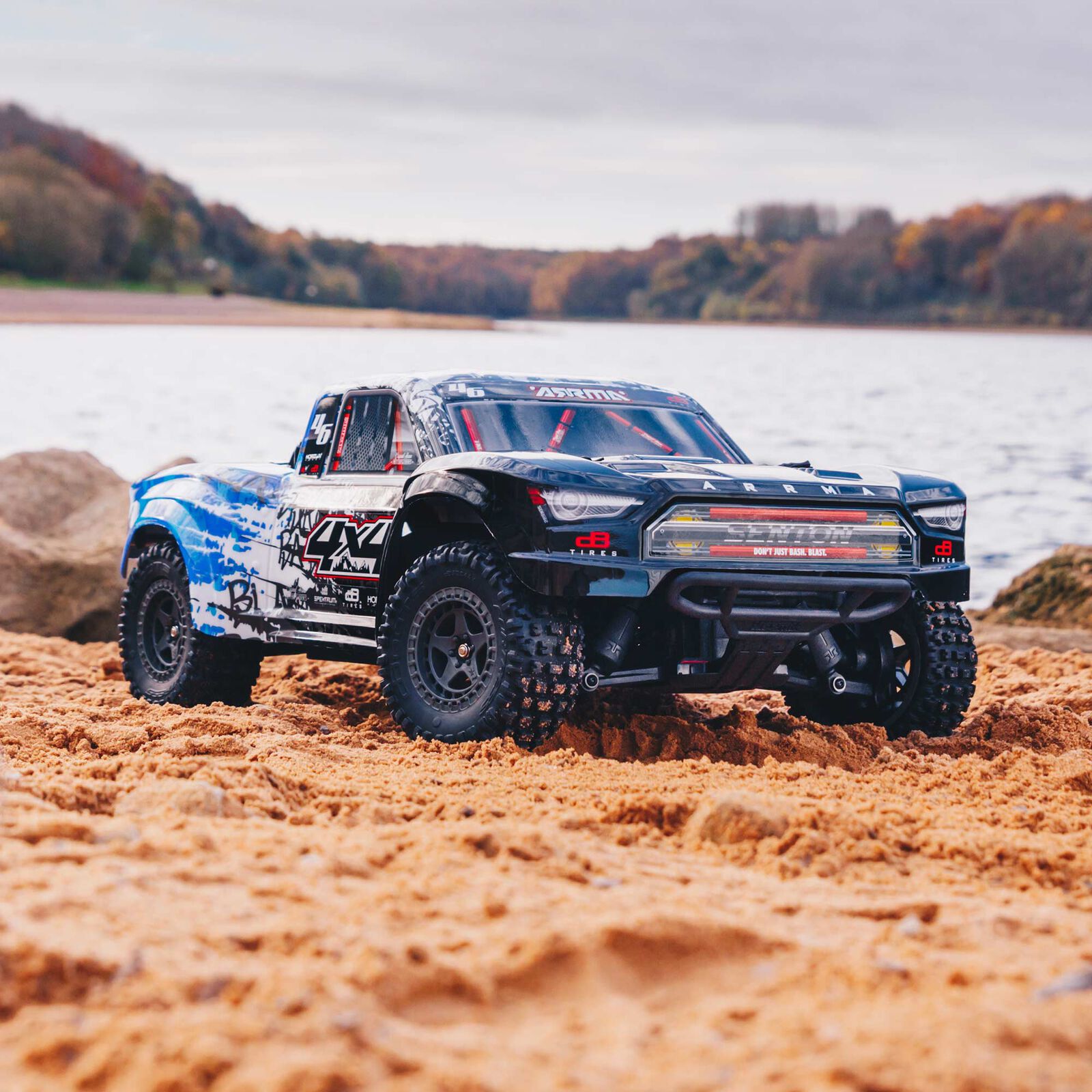 1/10 SENTON 3S 4X4 RTR Brushless Short Course Truck, Blue | ARRMA