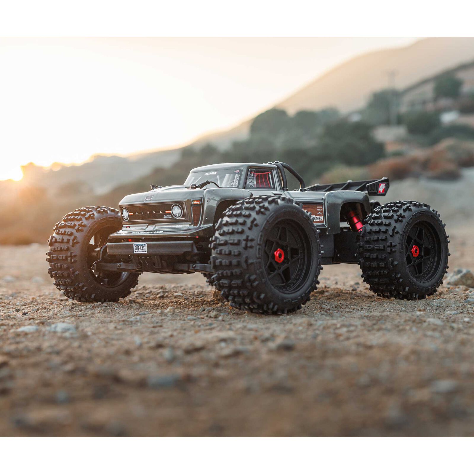 1/10 OUTCAST 4S 4X4 RTR Brushless Stunt Truck, Gun Metal | ARRMA