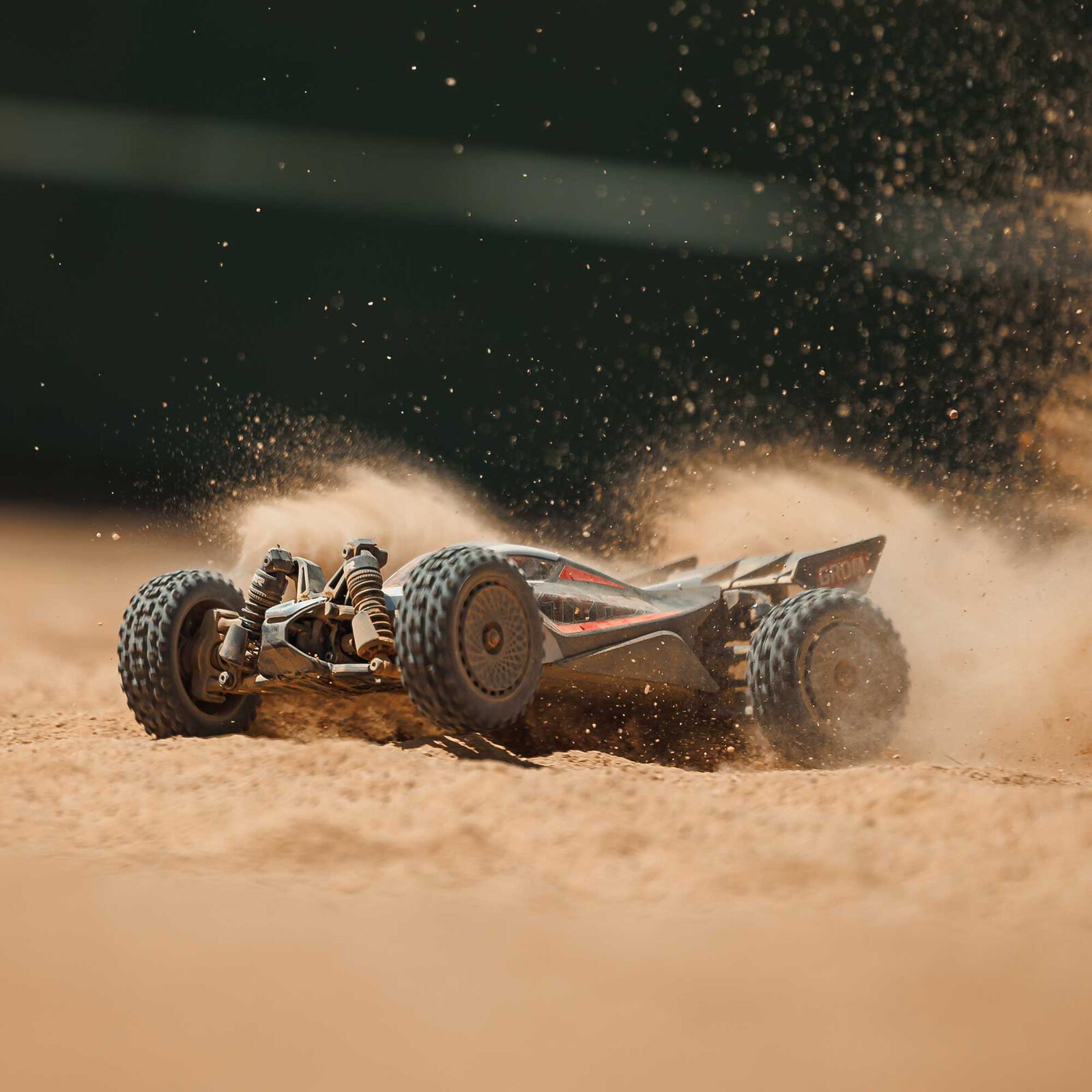 1/14 TYPHON GROM 223S DSC 4X4 RTR Brushless Buggy, Silver | ARRMA