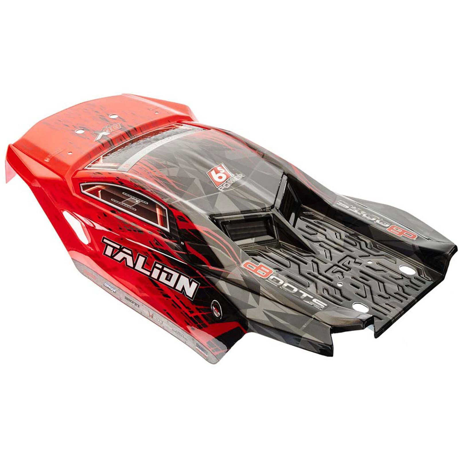 1/8 Painted Body with Decals, Red/Black: Talion 6S BLX | ARRMA