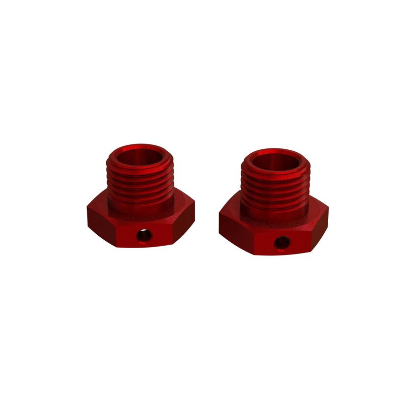 Aluminum Wheel Hex 17mm 14.6mm Thick Red (2) | ARRMA