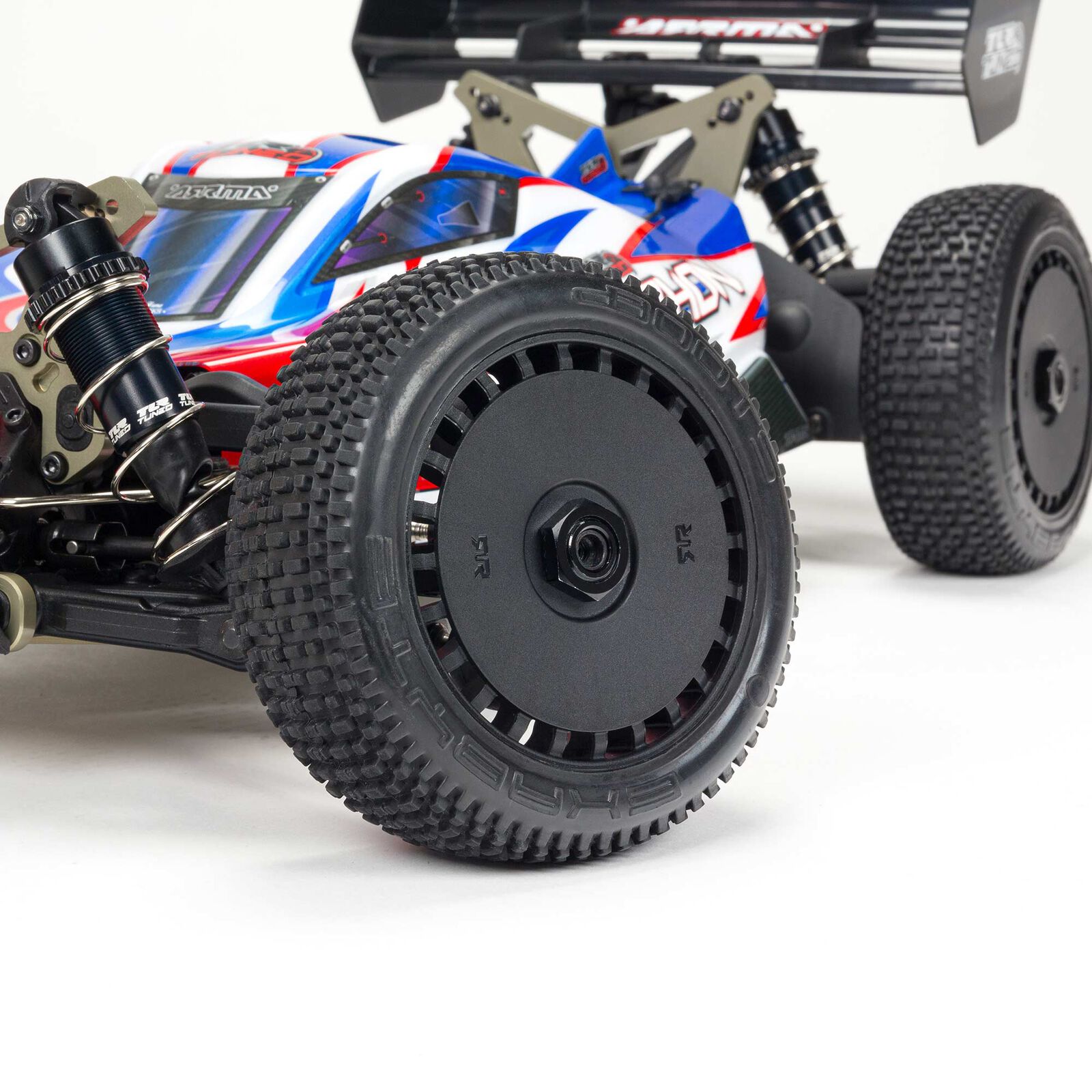 1/8 TYPHON 6S TLR Tuned 4X4 RTR Brushless Buggy, Red/Blue | ARRMA