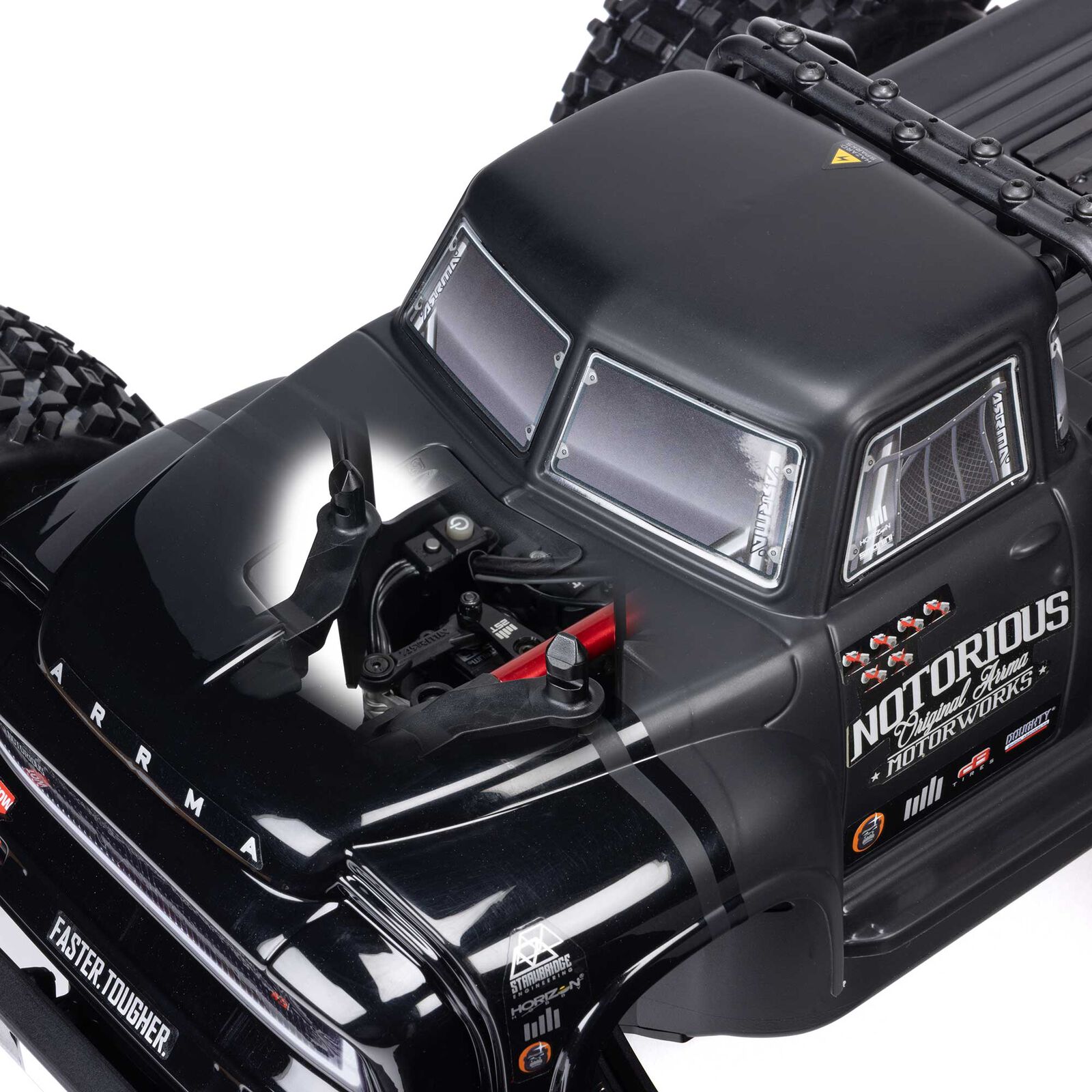 1/8 NOTORIOUS 6S 4X4 RTR Brushless Stunt Truck, Black | ARRMA