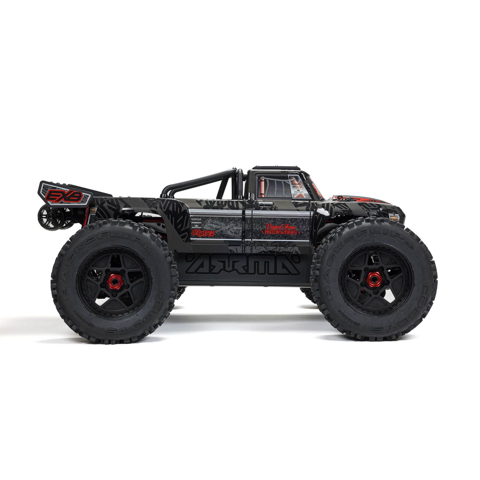 1/5 OUTCAST 8S EXB AVC 4X4 RTR Brushless Stunt Truck, Black | ARRMA