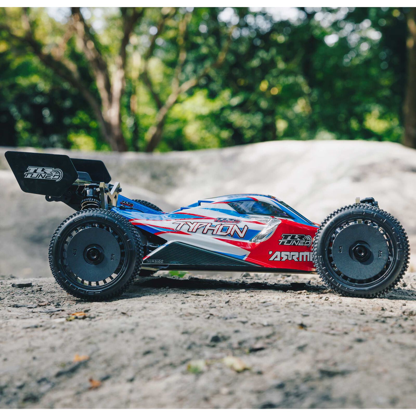 1/8 TYPHON 6S TLR Tuned 4X4 RTR Brushless Buggy, Red/Blue | ARRMA