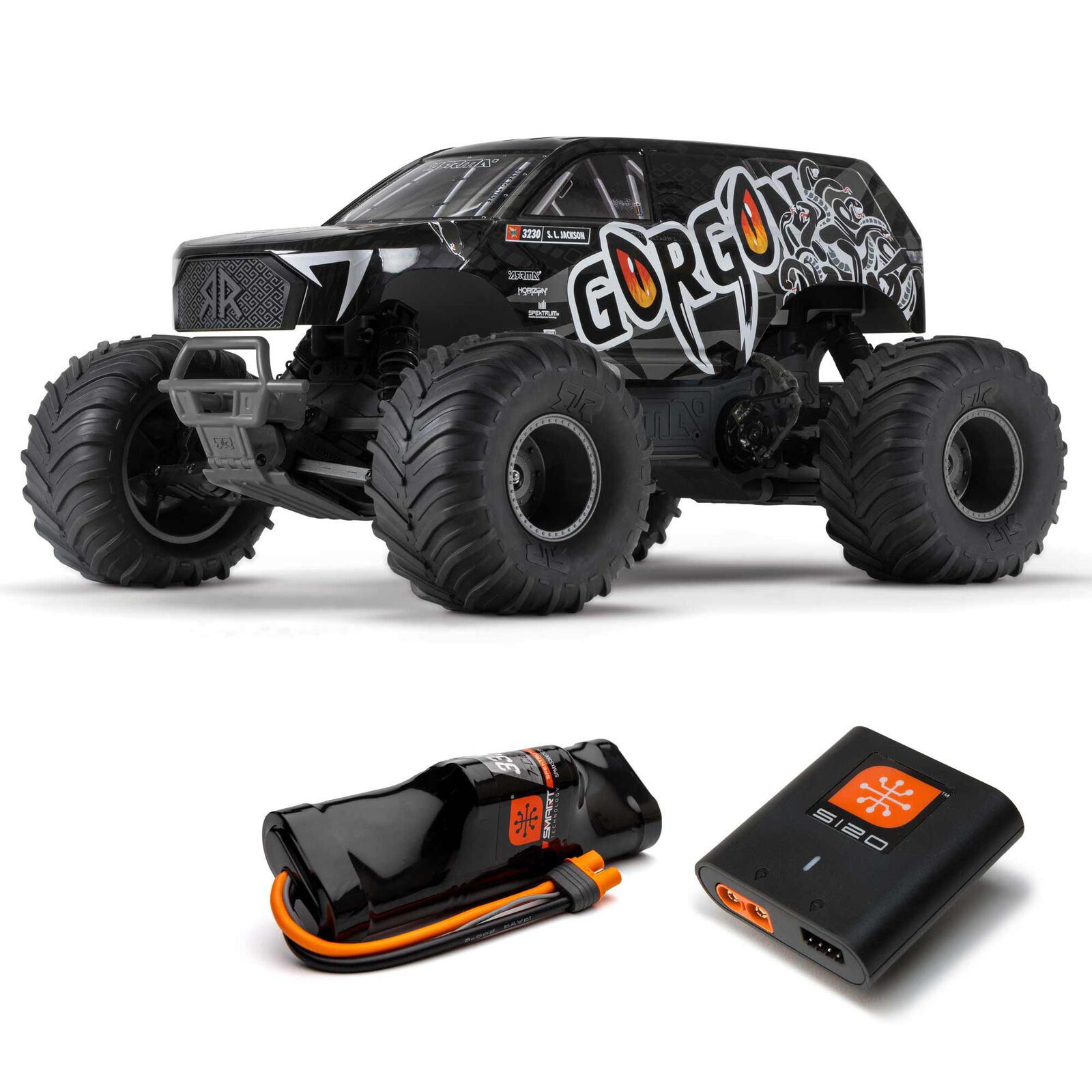 1/10 GORGON 2WD RTA Kit Brushed Monster Truck (Battery & Charger ...