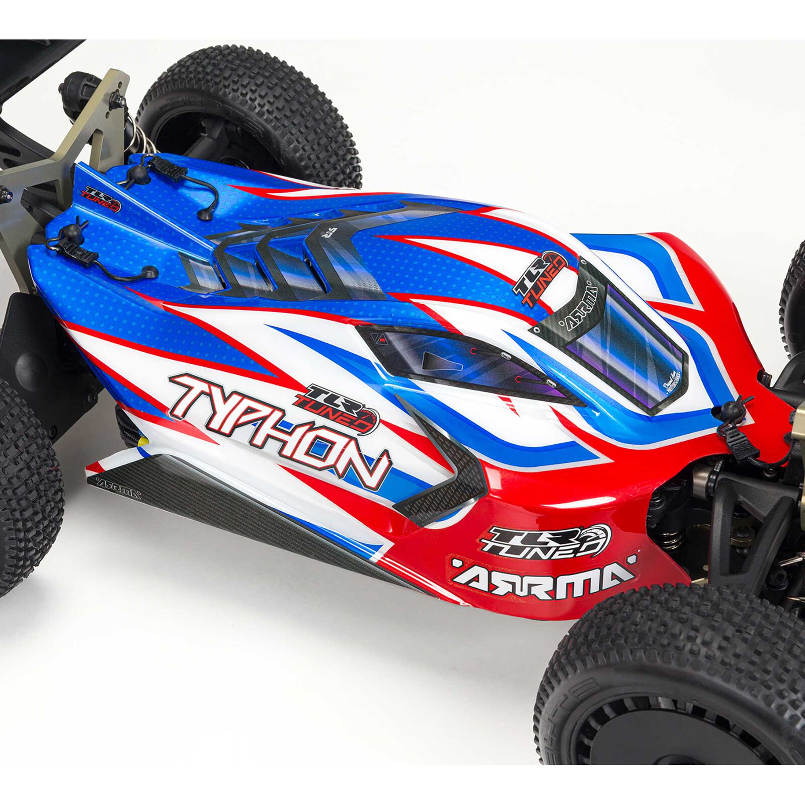 1/8 TYPHON 6S TLR Tuned 4X4 RTR Brushless Buggy, Red/Blue | ARRMA