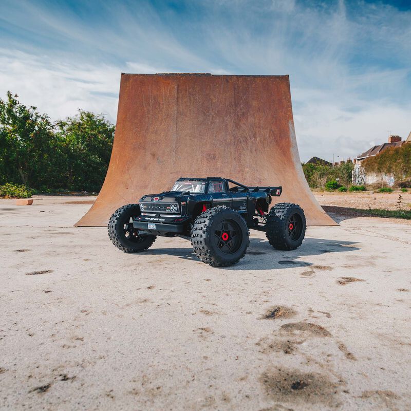 1/5 OUTCAST 8S EXB 4X4 Roller Brushless Stunt Truck, Black | ARRMA