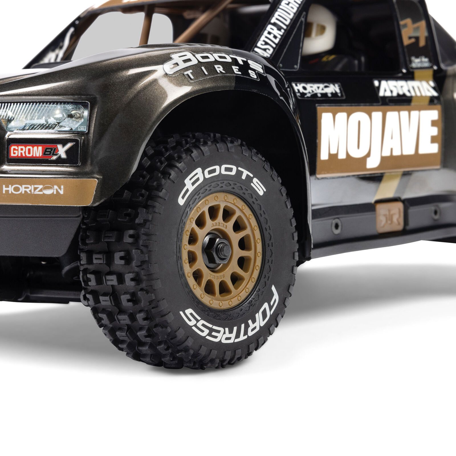 1/16 MOJAVE GROM 223S DSC 4X4 RTR Brushless Desert Truck, Black | ARRMA