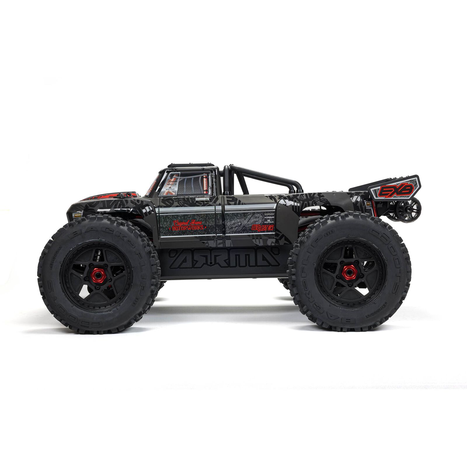 1/5 OUTCAST 8S EXB AVC 4X4 RTR Brushless Stunt Truck, Black | ARRMA