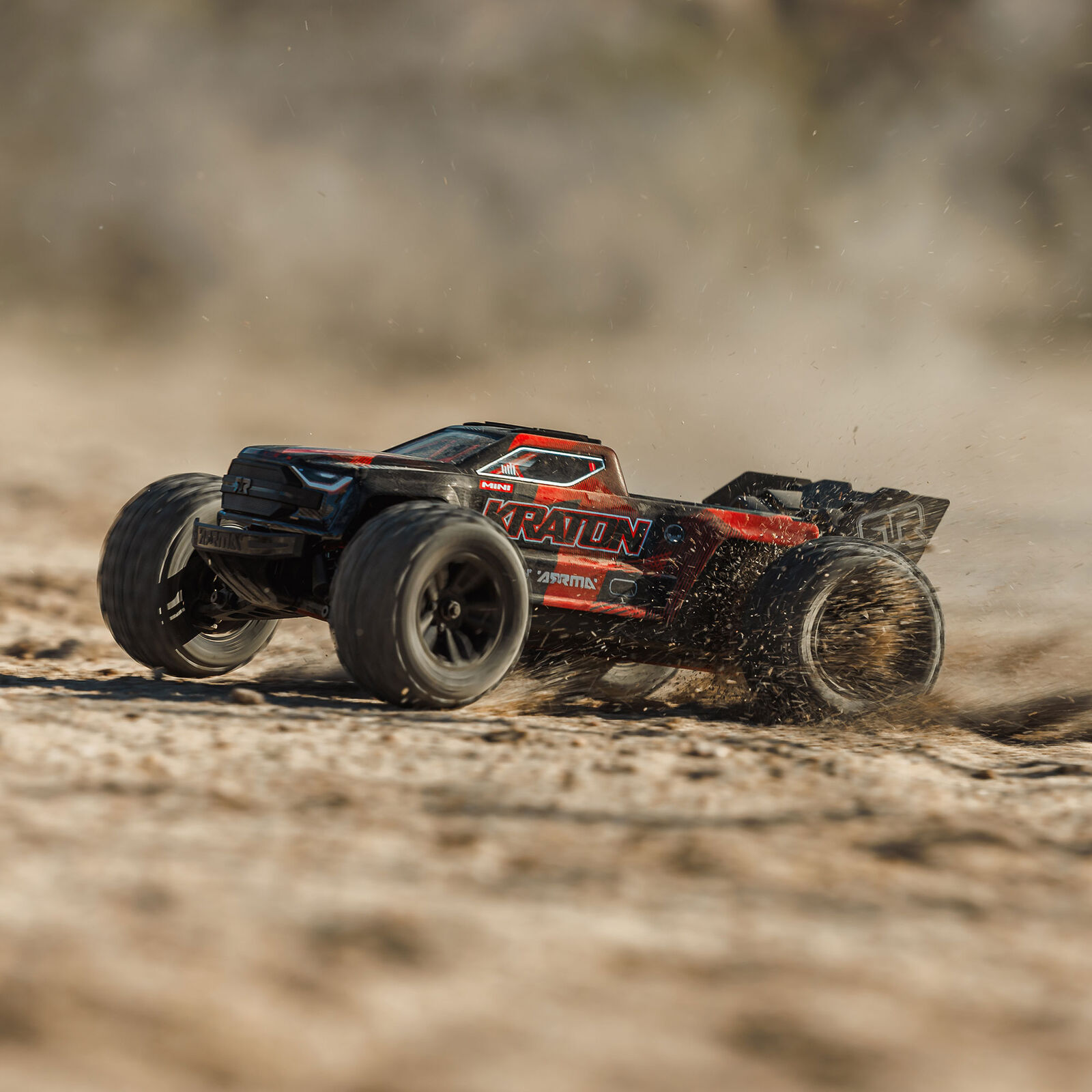 ARRMA 1/16 MINI KRATON 3S DSC 4X4 RTR Brushless Speed Truck, Black/Red ...