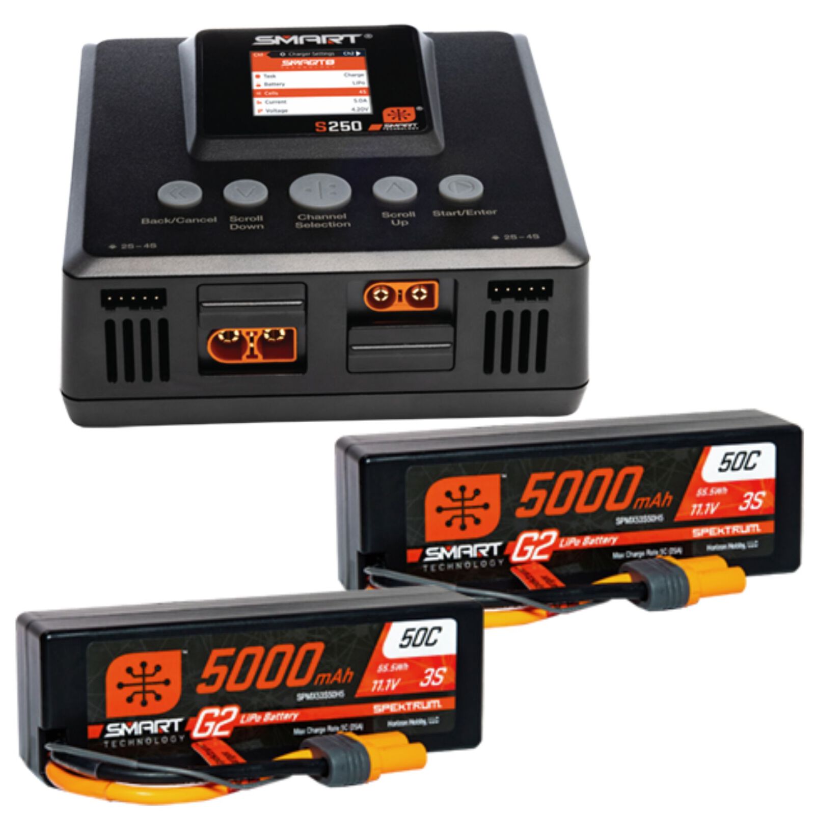 Smart Powerstage 6S Surface Bundle: (2) G2 5000mAh 3S LiPo IC5 & S250 ...