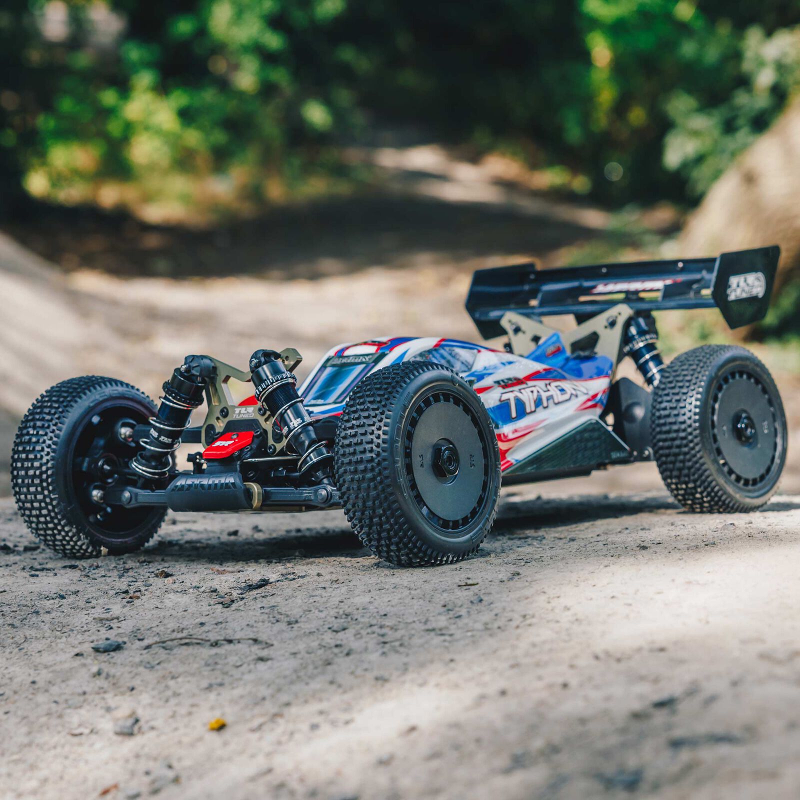 1/8 TYPHON 6S TLR Tuned 4X4 RTR Brushless Buggy, Red/Blue | ARRMA
