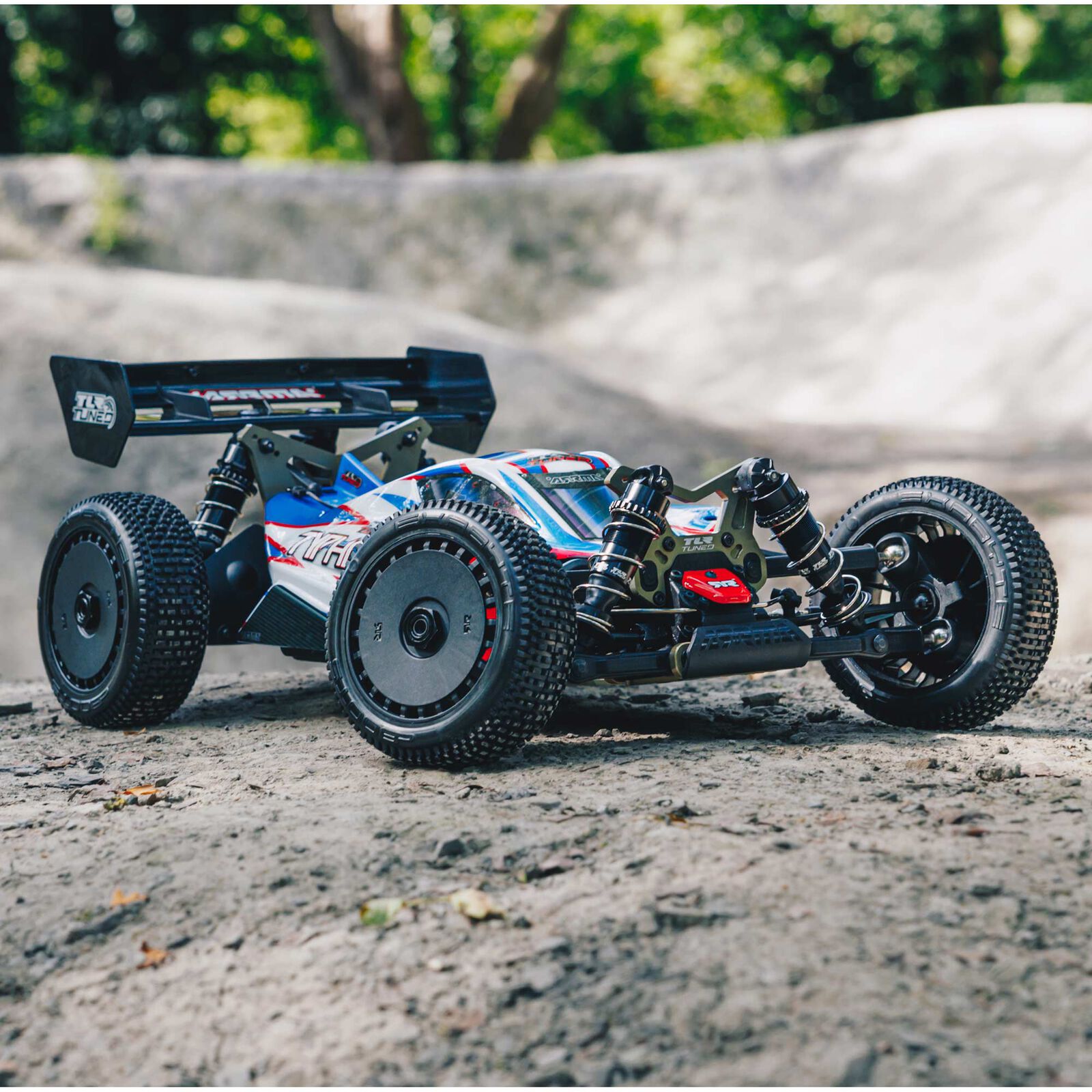 1/8 TYPHON 6S TLR Tuned 4X4 RTR Brushless Buggy, Red/Blue | ARRMA