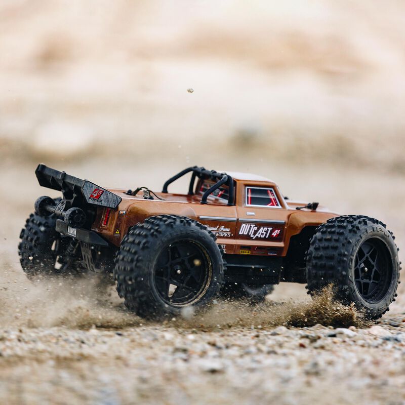 1/10 OUTCAST 4S 4X4 RTR Brushless Stunt Truck, Bronze | ARRMA